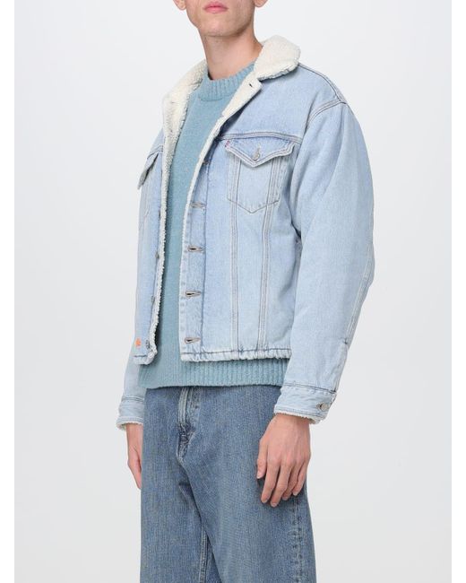 Levi's Logo Collage Denim Jacket in Blue for Men | Lyst