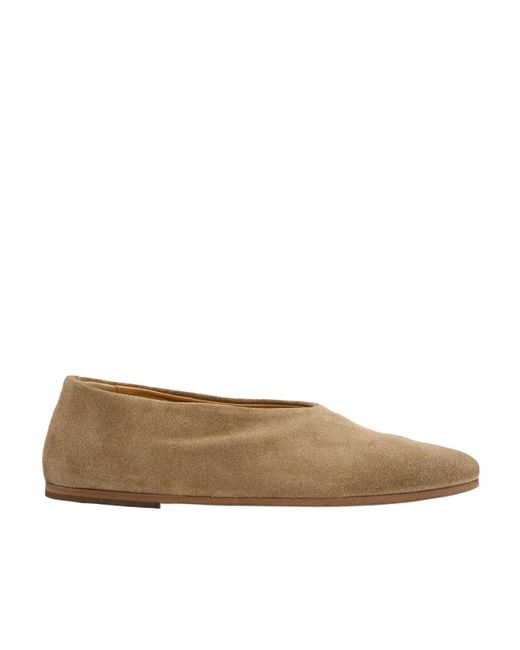 Marsèll Logo Flats in Brown | Lyst