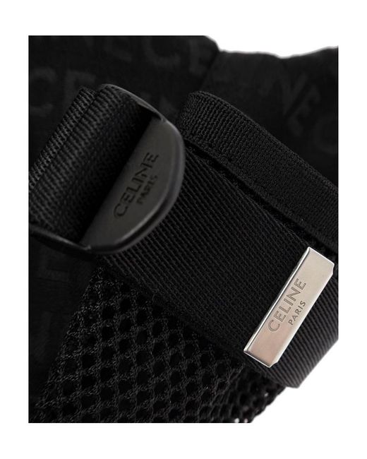 Celine Logo Chest Bag in Black for Men | Lyst