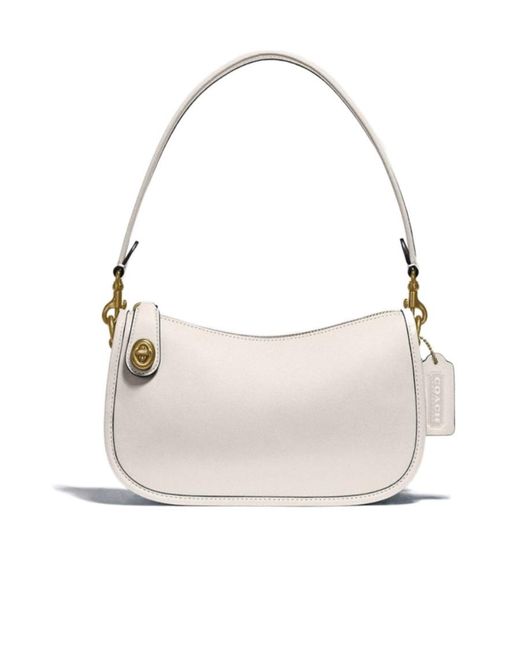 COACH Logo Handbag in White | Lyst
