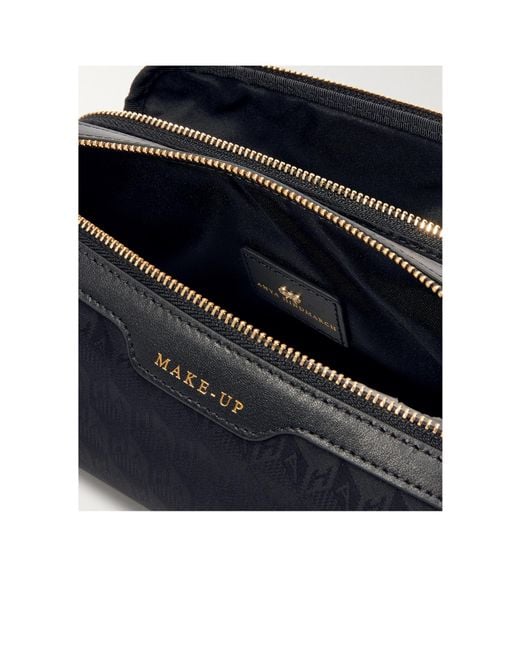 Anya Hindmarch Logo Small Make-Up Pouch in Black | Lyst UK