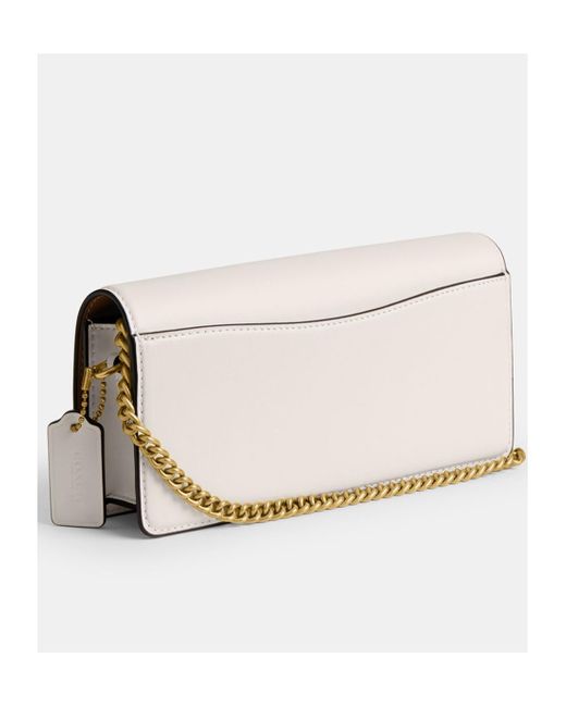 COACH Large Chain Shoulder Bag in Natural | Lyst