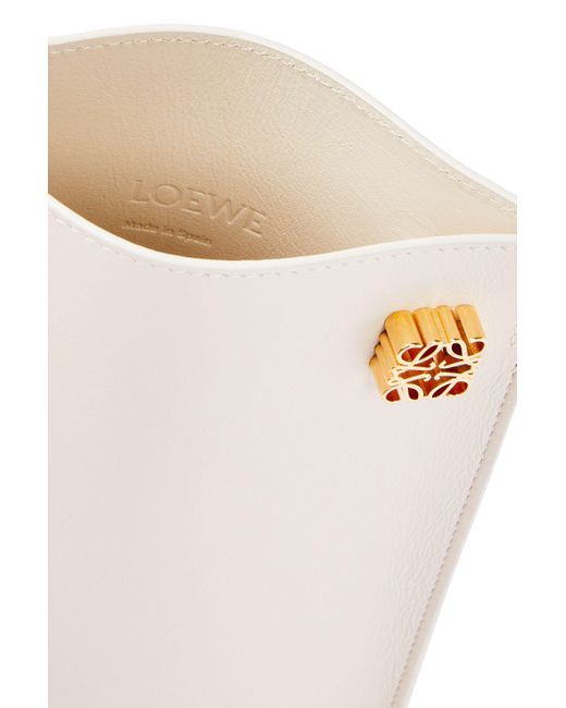 Loewe Logo Details Shoulder Bag in White | Lyst