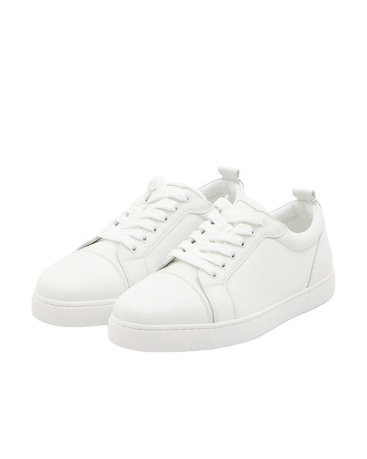 Christian Louboutin Low-Cut Lace-Up Casual Shoes in White | Lyst