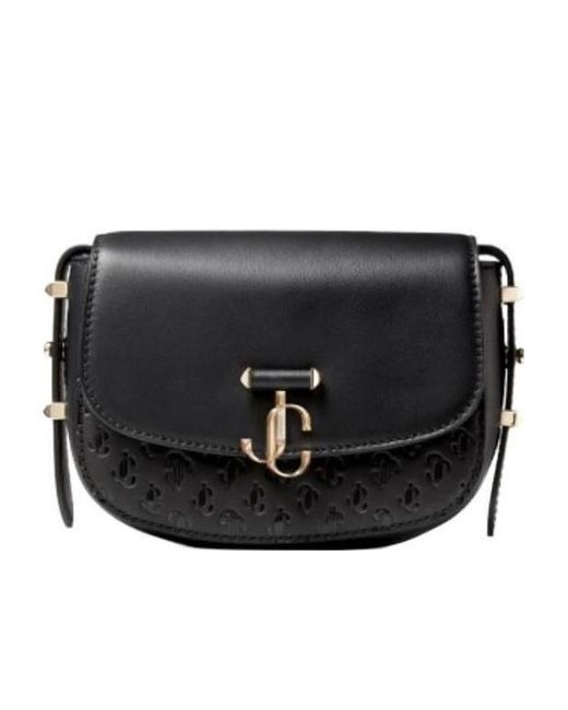 Jimmy Choo Logo Small Crossbody Bag in Black | Lyst