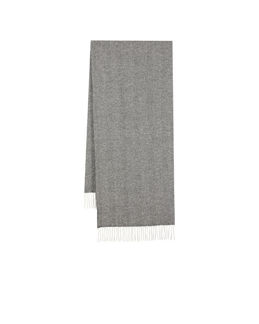 Kiton Logo Scarf in Gray for Men | Lyst