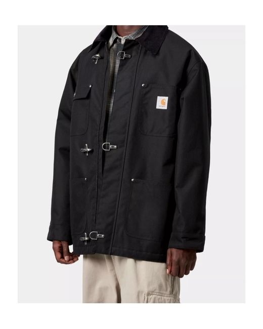 Carhartt Adair Logo Patch Jacket in Black for Men | Lyst UK