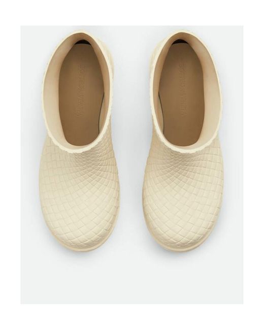 Bottega Veneta Fireman Pattern Short Boots in Natural | Lyst