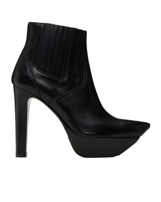 R13 Pointed Toe Platform High Heel Ankle Boots in Black | Lyst