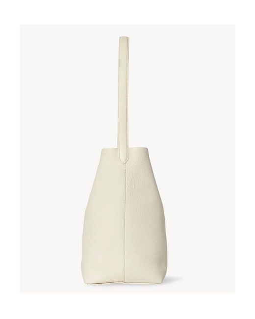 The Row Small N/S Park Leather Tote Bag in White | Lyst