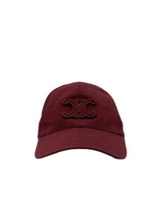 Celine Alphabet Hat in Red | Lyst