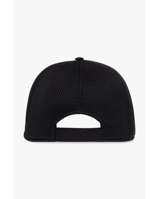 Balmain Mesh-Panelling Baseball Cap in Black | Lyst