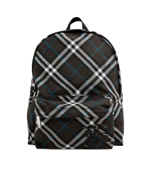 Burberry Check Backpack in Black for Men | Lyst