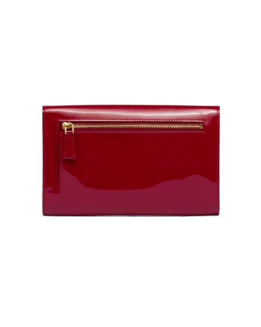 Prada Patent Leather Mini-Bag in Red | Lyst
