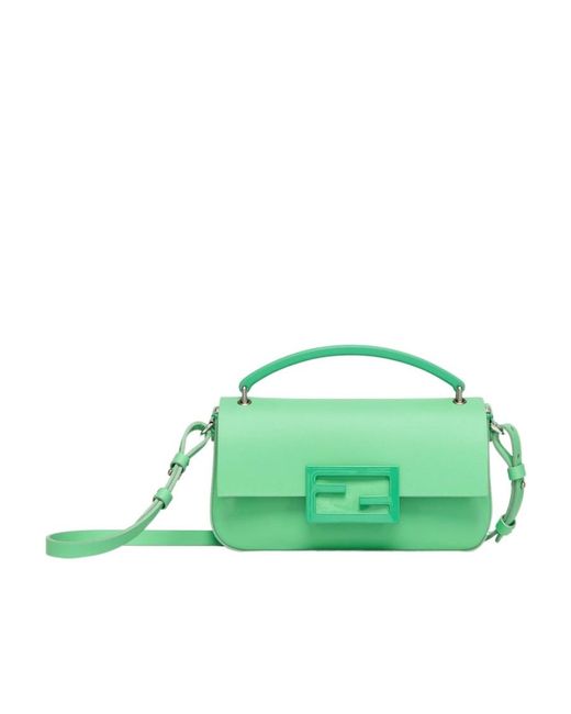 Fendi Baguette Mobile Phone Bag in Green | Lyst