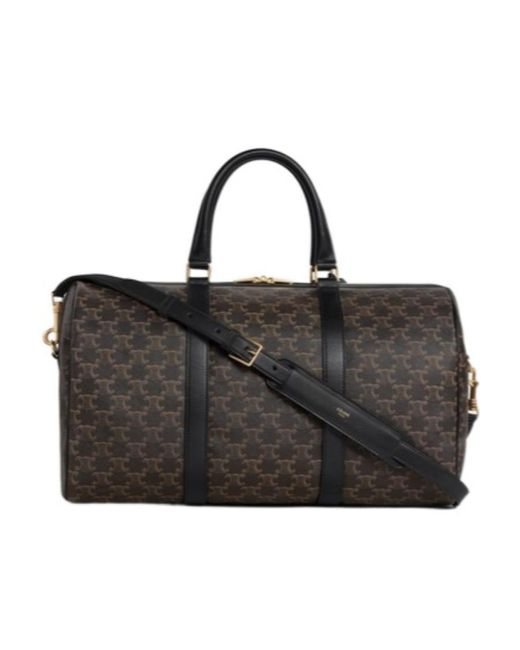 Celine Logo Travel Bag in Black for Men | Lyst