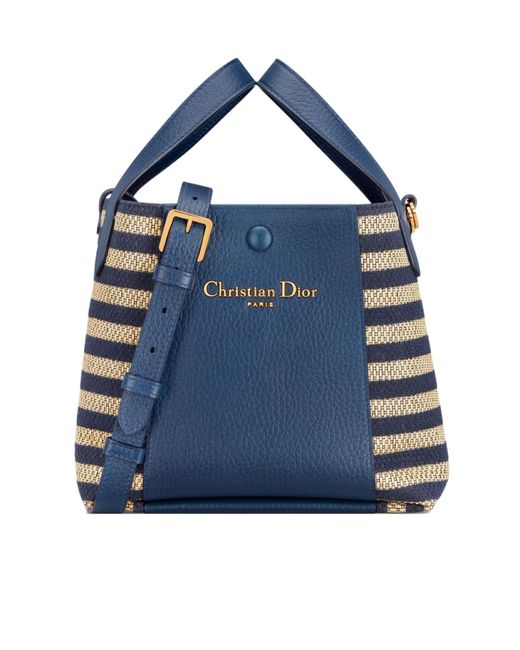 Dior Iviera Small Signature Bucket Bag in Blue | Lyst