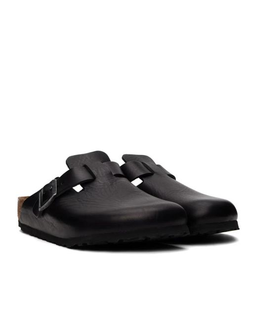 Birkenstock Regular Boston Logo Details Muller Shoes in Black for Men ...