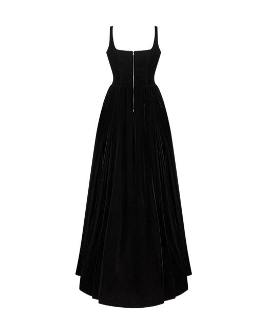 Dior Flared Long Dress in Black | Lyst