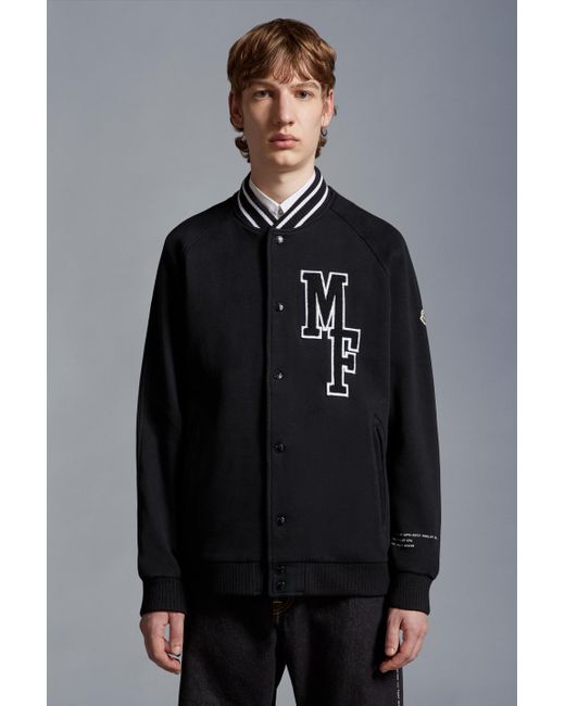 Moncler X Frgmt Cotton Varsity Jacket in Black for Men | Lyst