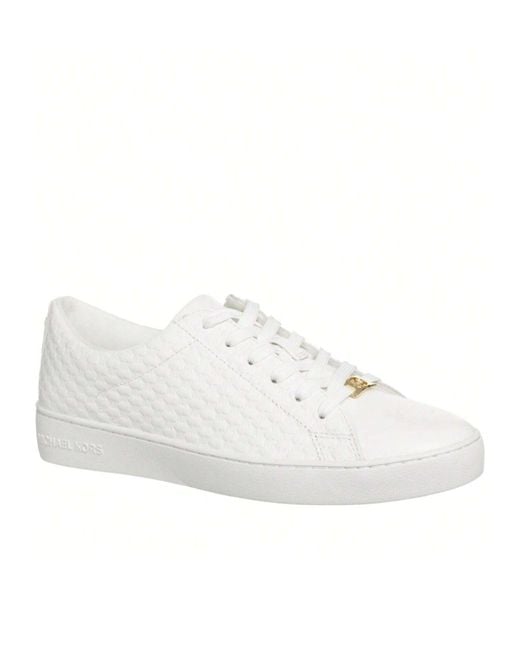 Michael Kors Keaton Logo-Debossed Sneakers in White | Lyst