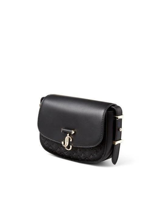 Jimmy Choo Logo Small Crossbody Bag in Black | Lyst
