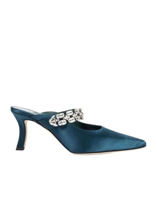 Manolo Blahnik Stiletto High Heels in Blue | Lyst