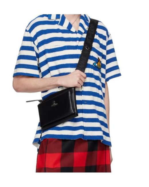 Vivienne Westwood Penny Db Logo Crossbody Bag in Black for Men | Lyst