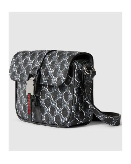 Gucci Gg Pattern Shoulder Bag in Black for Men | Lyst