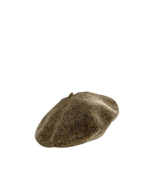 Celine Robert Knitted Beret in Brown | Lyst