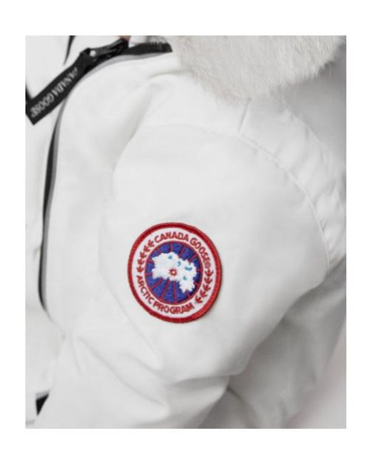 Canada Goose Logo One-Piece Down Jacket in White | Lyst