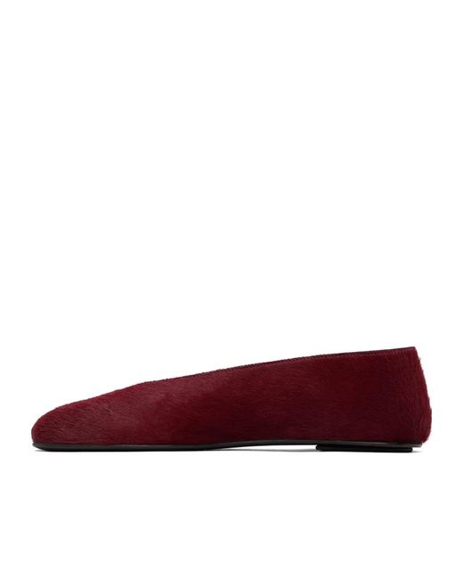 The Row Eva Two Seamed Ballet Shoes in Red | Lyst