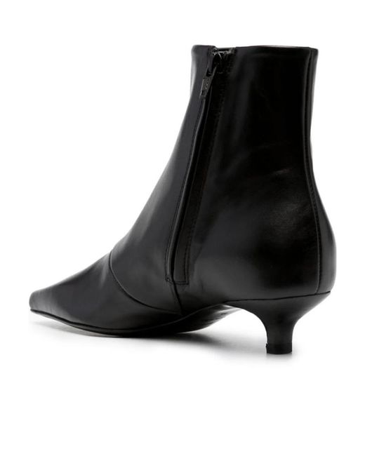 TOTEME Square-Toed Short Boots in Black | Lyst