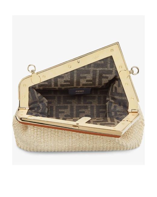 Fendi First Handbag in Natural | Lyst