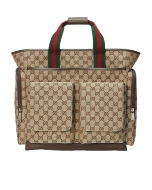 Gucci Gg-Jacquard Changing Bag in Brown | Lyst