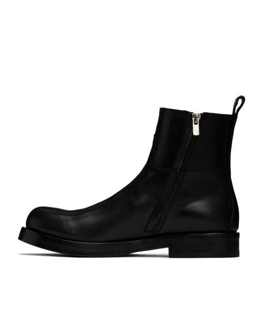 Officine Creative Round Head Side Zipper Boots in Black for Men | Lyst