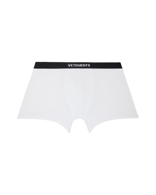 Vetements Logo Boxer Underwear in White for Men | Lyst