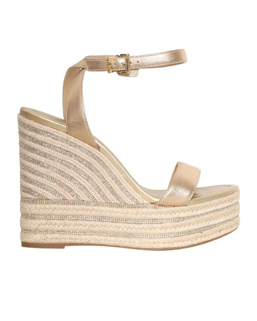 Michael Kors Open-Toed Wedges in Natural | Lyst