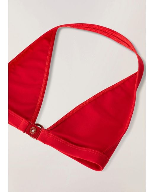 Loro Piana Triangle Bikini in Red | Lyst