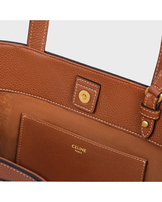 Celine Mini Snap Shoulder Bag in Brown | Lyst