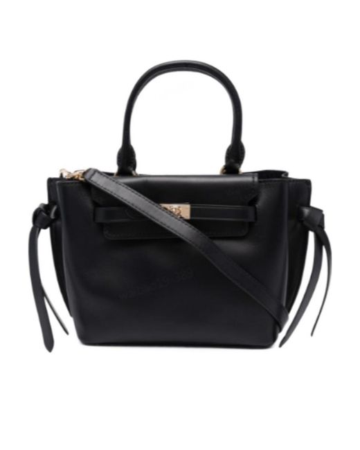 Michael Kors Small Hamilton Legacy Leather Satchel in Black | Lyst