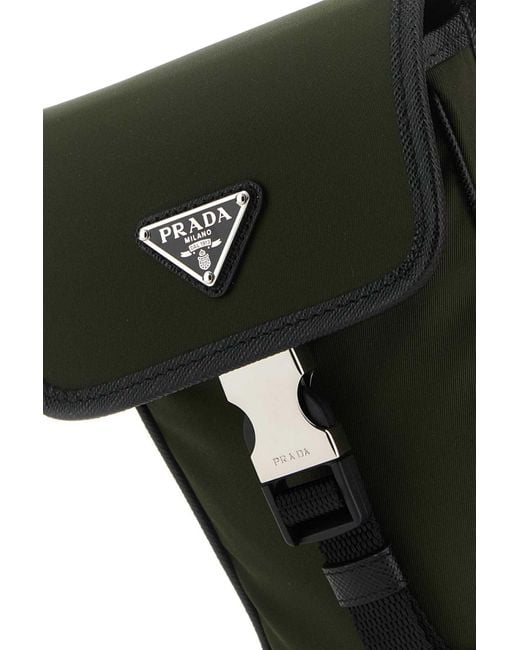 Prada Flip Mobile Phone Bag in Black for Men | Lyst