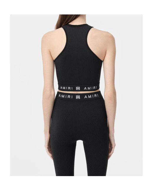 Amiri Rib Seamless Vest in Black | Lyst