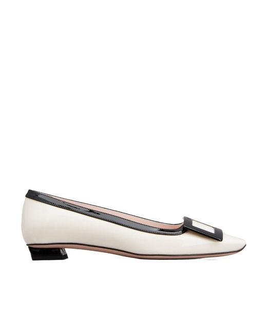 Roger Vivier Belle Vivier Net Logo Flats | Lyst