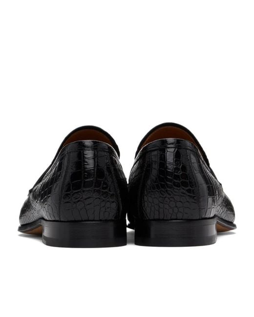 Tom Ford Bailey Alligator Loafers in Black for Men | Lyst
