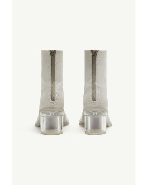 MM6 by Maison Martin Margiela Anatomic Transparent Heeled Ankle Boots ...