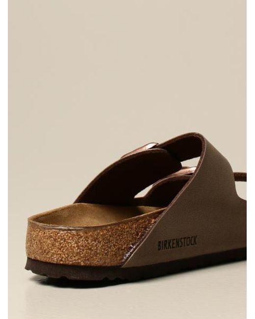 Birkenstock Logo Flip-Flops in Brown for Men | Lyst