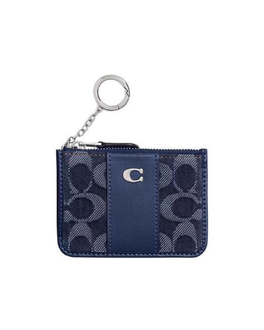 COACH Essential Mini Id Card Case in Blue | Lyst
