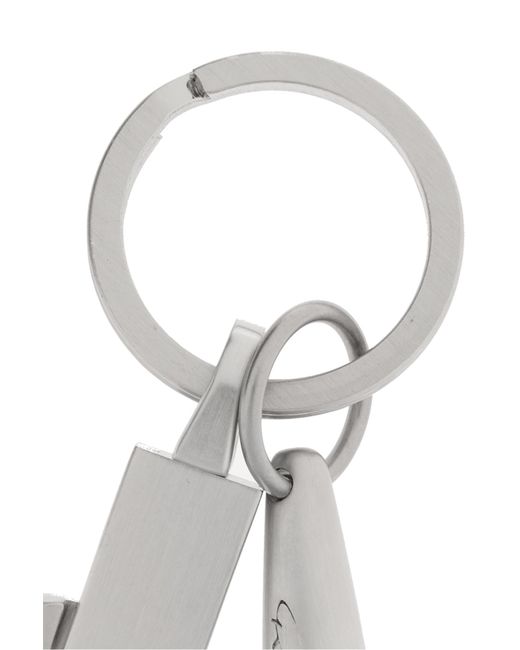 Rick Owens Round Ring Key Chain in White for Men | Lyst