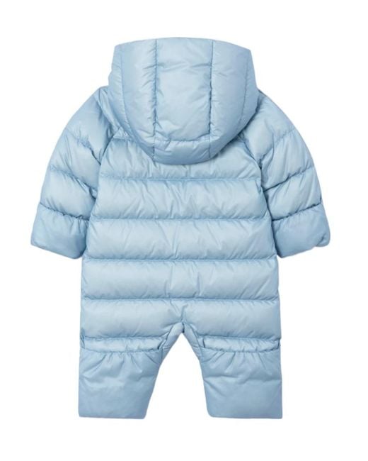 Burberry Quilted Hooded Puffer Suit in Blue | Lyst